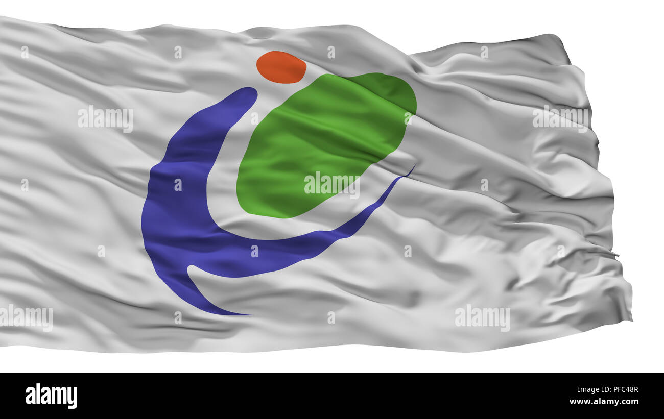 Iki City Flag, Japan, Nagasaki Prefecture, Isolated On White Background ...