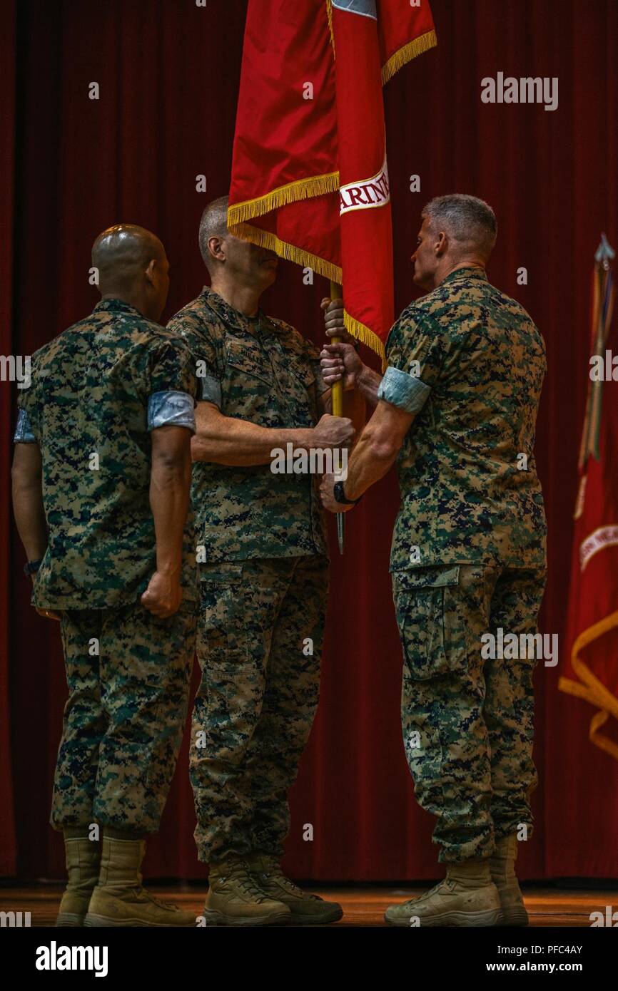 Maj. Gen. William F. Mullen III, off-going commanding general, Marine ...