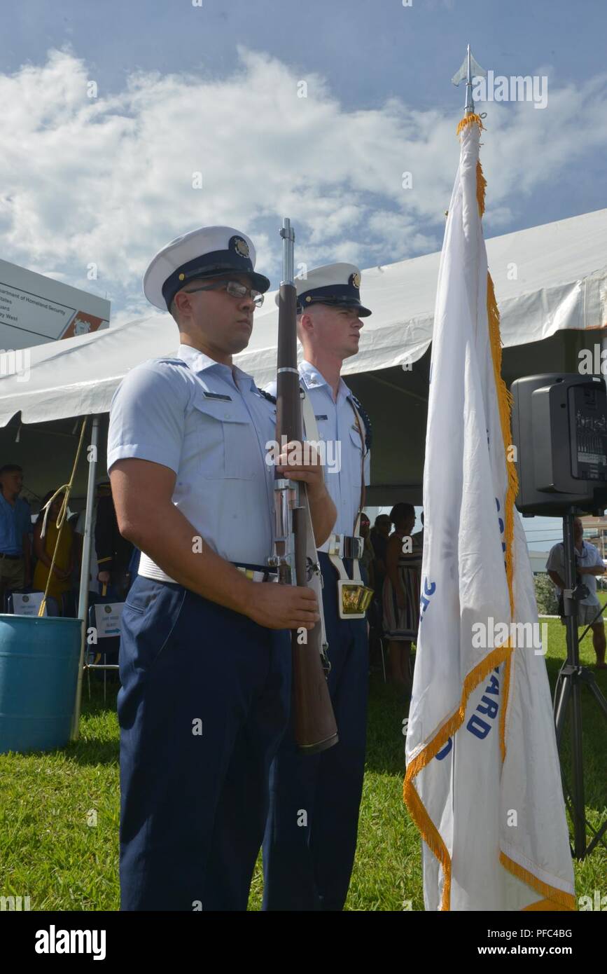 The staff at Coast Guard Sector Key West conducted a change of command ...