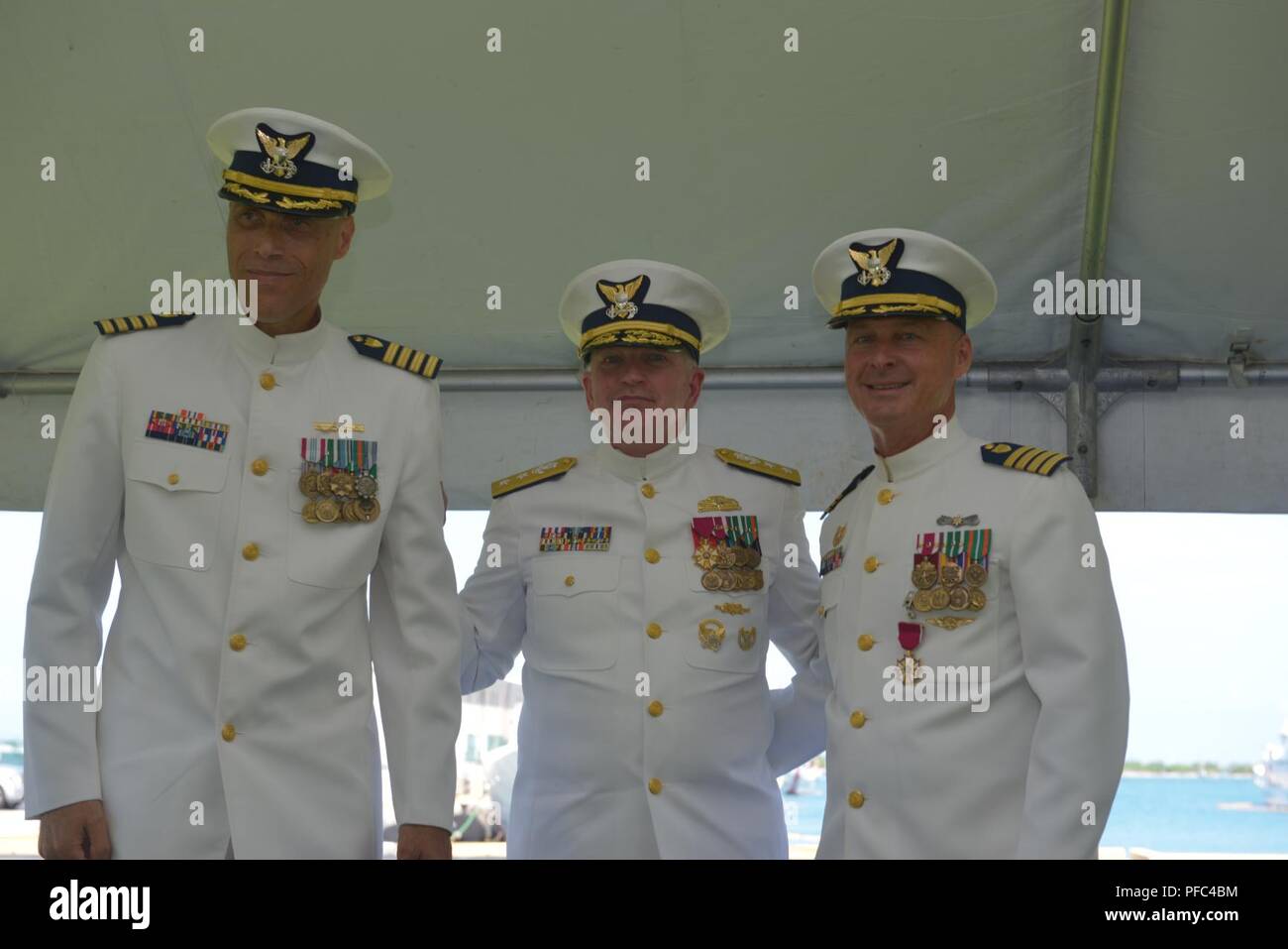 The staff at Coast Guard Sector Key West conducted a change of command ...