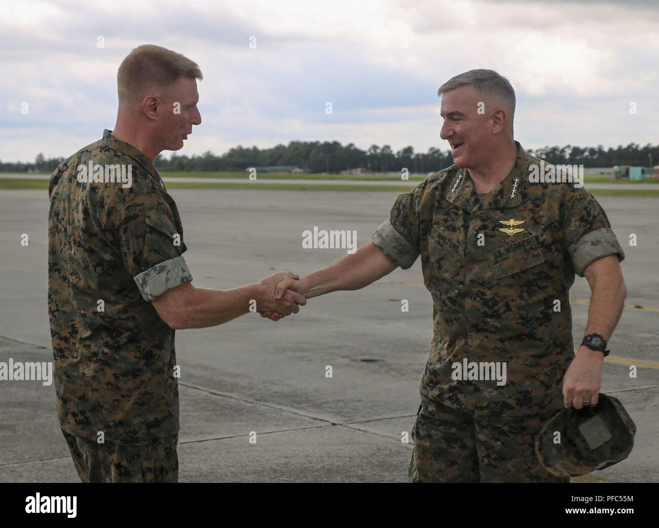 Colonel Russel C. Burton, commanding officer of Marine Corps Air ...