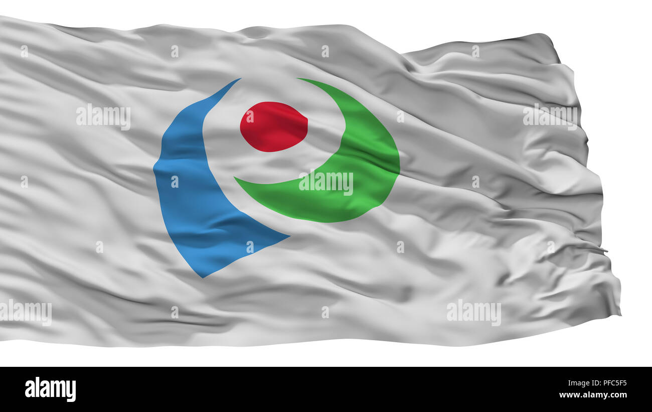 Iwata City Flag, Japan, Shizuoka Prefecture, Isolated On White ...