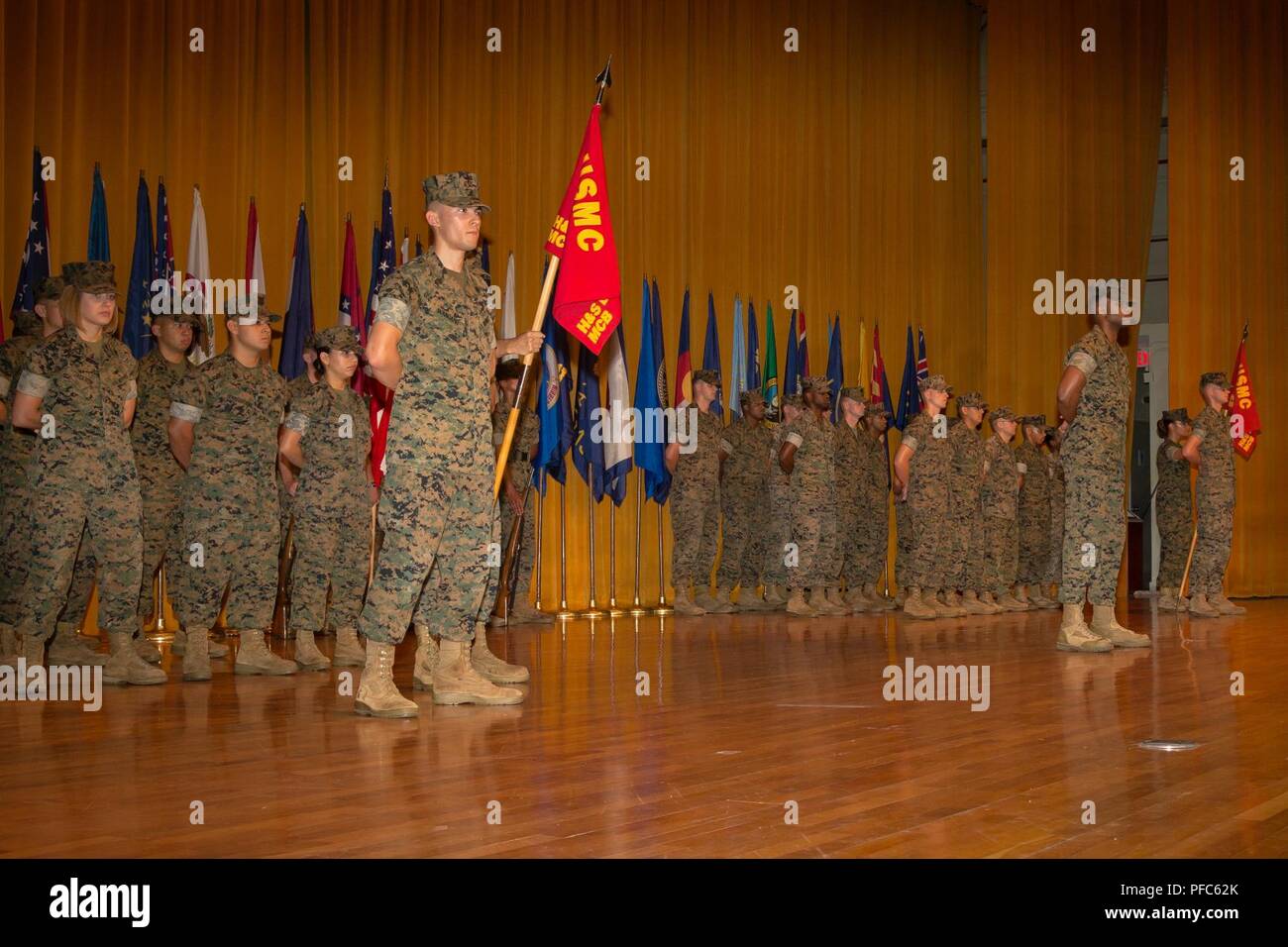 Marines stand parade rest on hi-res stock photography and images - Alamy