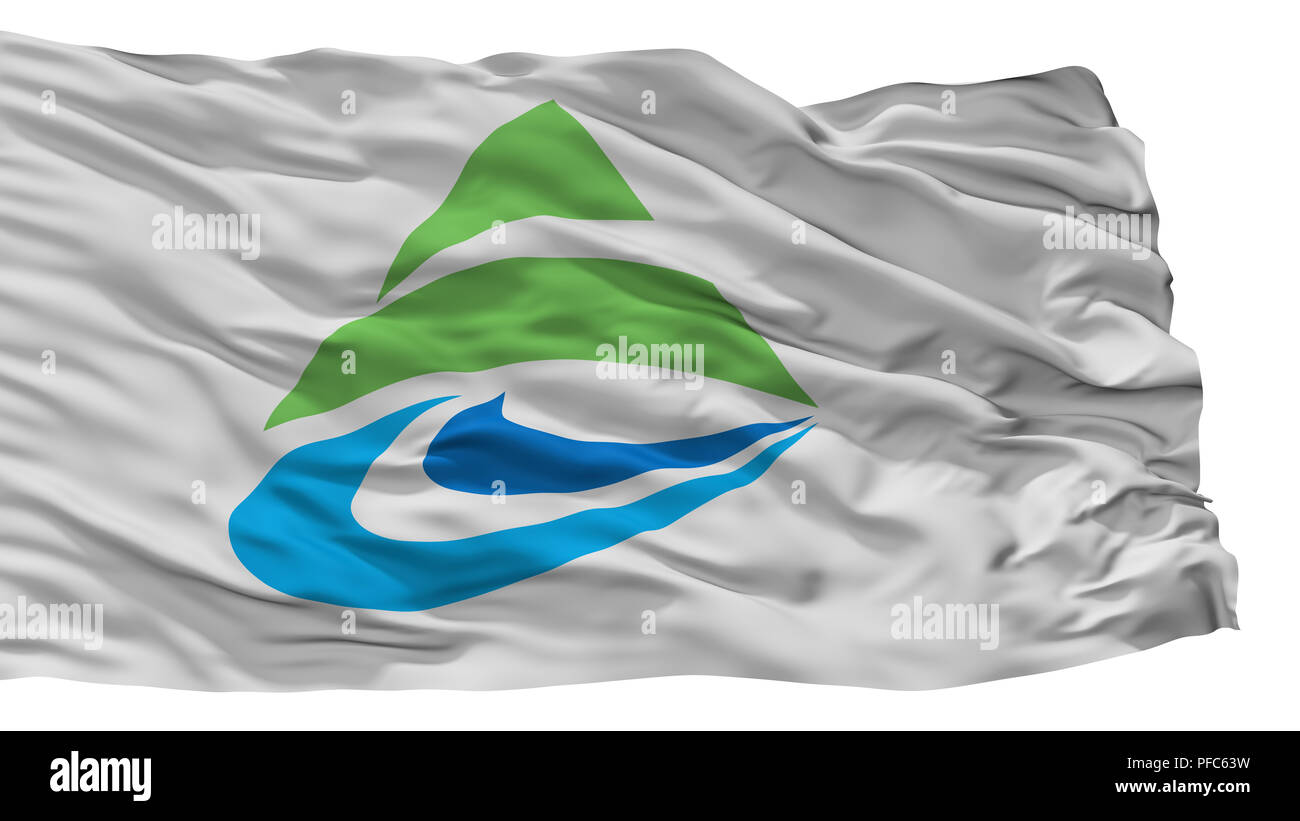 Kainan City Flag, Japan, Wakayama Prefecture, Isolated On White ...