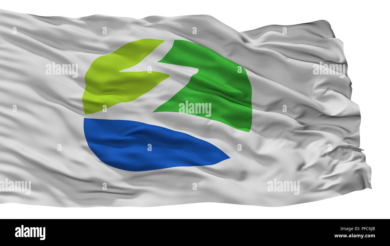 Kuki City Flag, Japan, Saitama Prefecture, Isolated On White Background ...