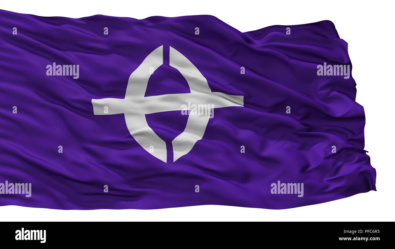 Kusatsu City Flag, Japan, Shiga Prefecture, Isolated On White ...