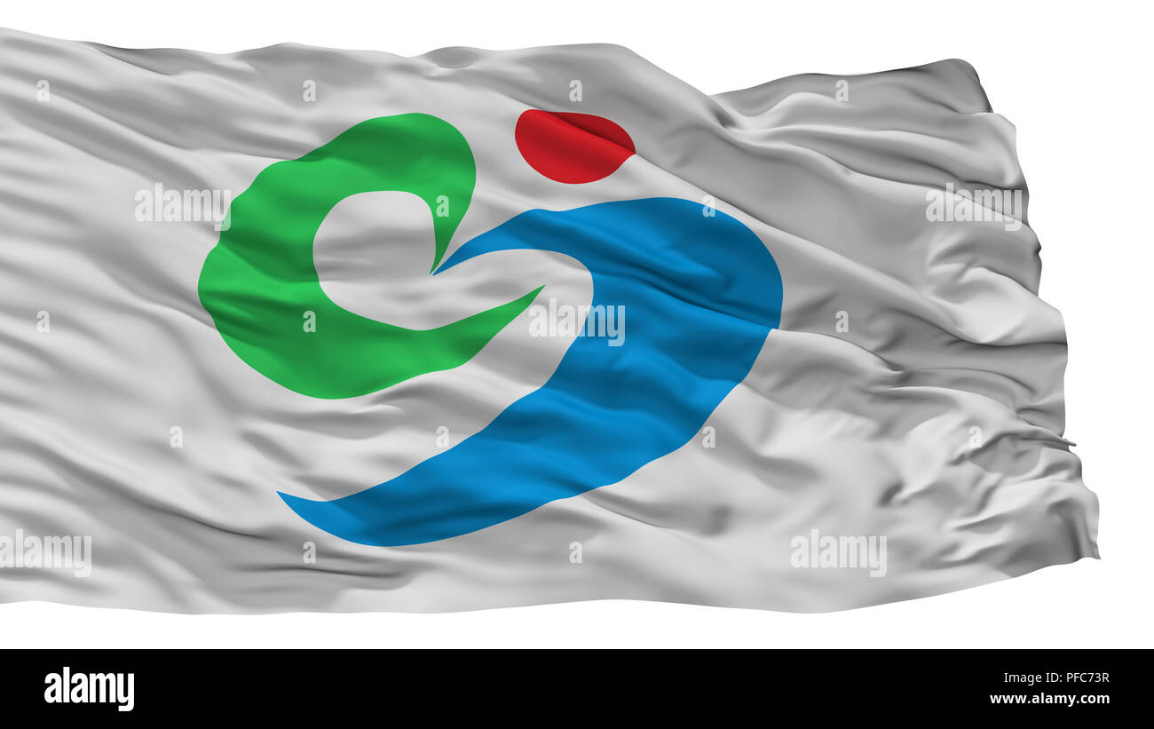 Matsuura City Flag, Japan, Nagasaki Prefecture, Isolated On White ...