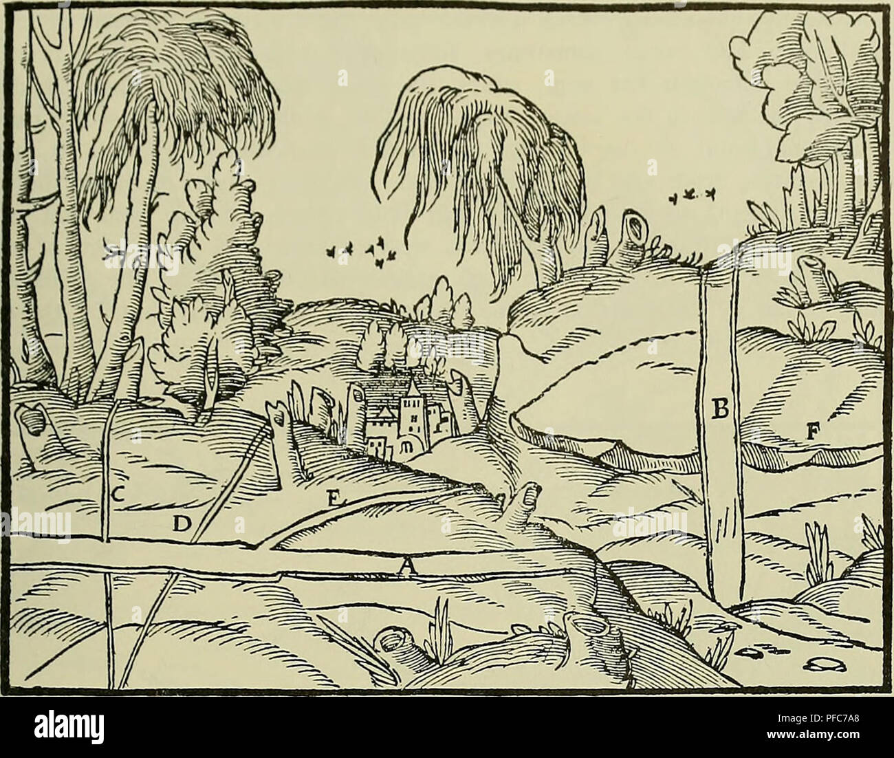 An illustration from 'De re metallica', focusing on mineral industries ...