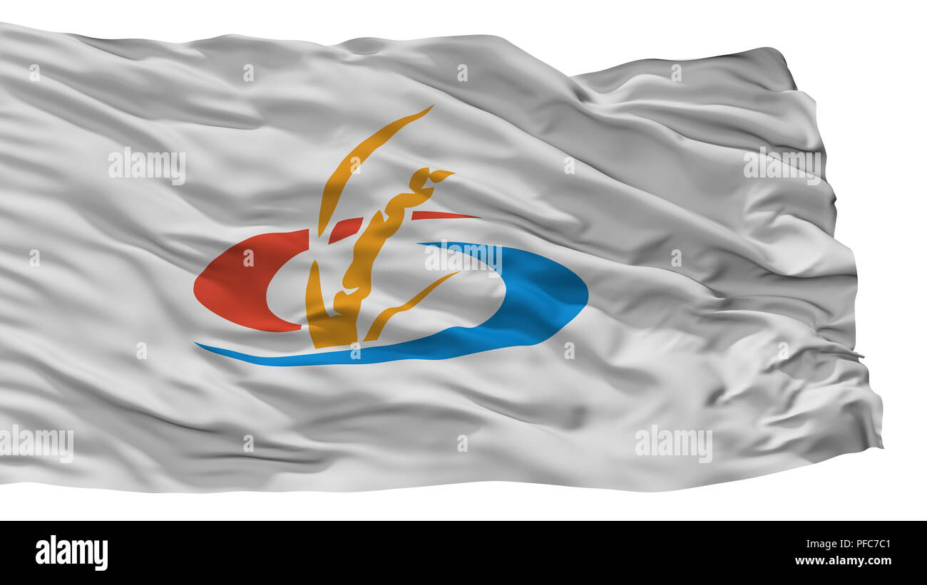 Minamiuonuma City Flag, Japan, Niigata Prefecture, Isolated On White ...