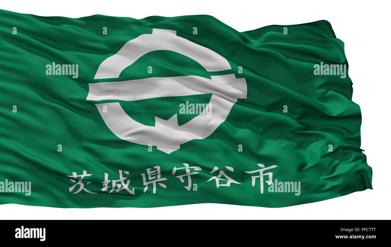 Moriya City Flag, Japan, Ibaraki Prefecture, Isolated On White ...