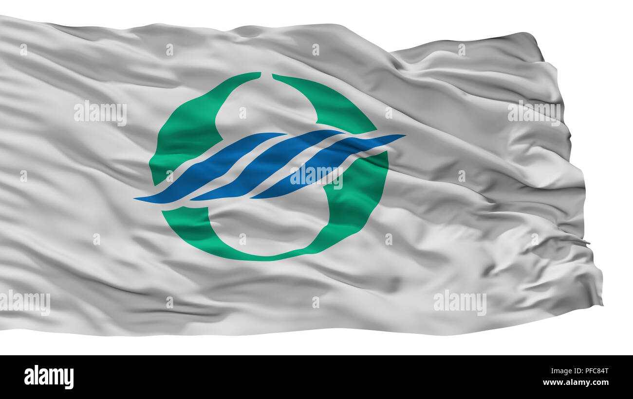 Nagahama City Flag, Japan, Shiga Prefecture, Isolated On White ...