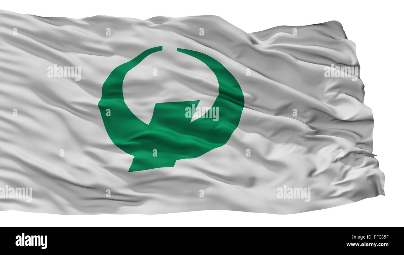 Nago City Flag, Japan, Okinawa Prefecture, Isolated On White Background ...