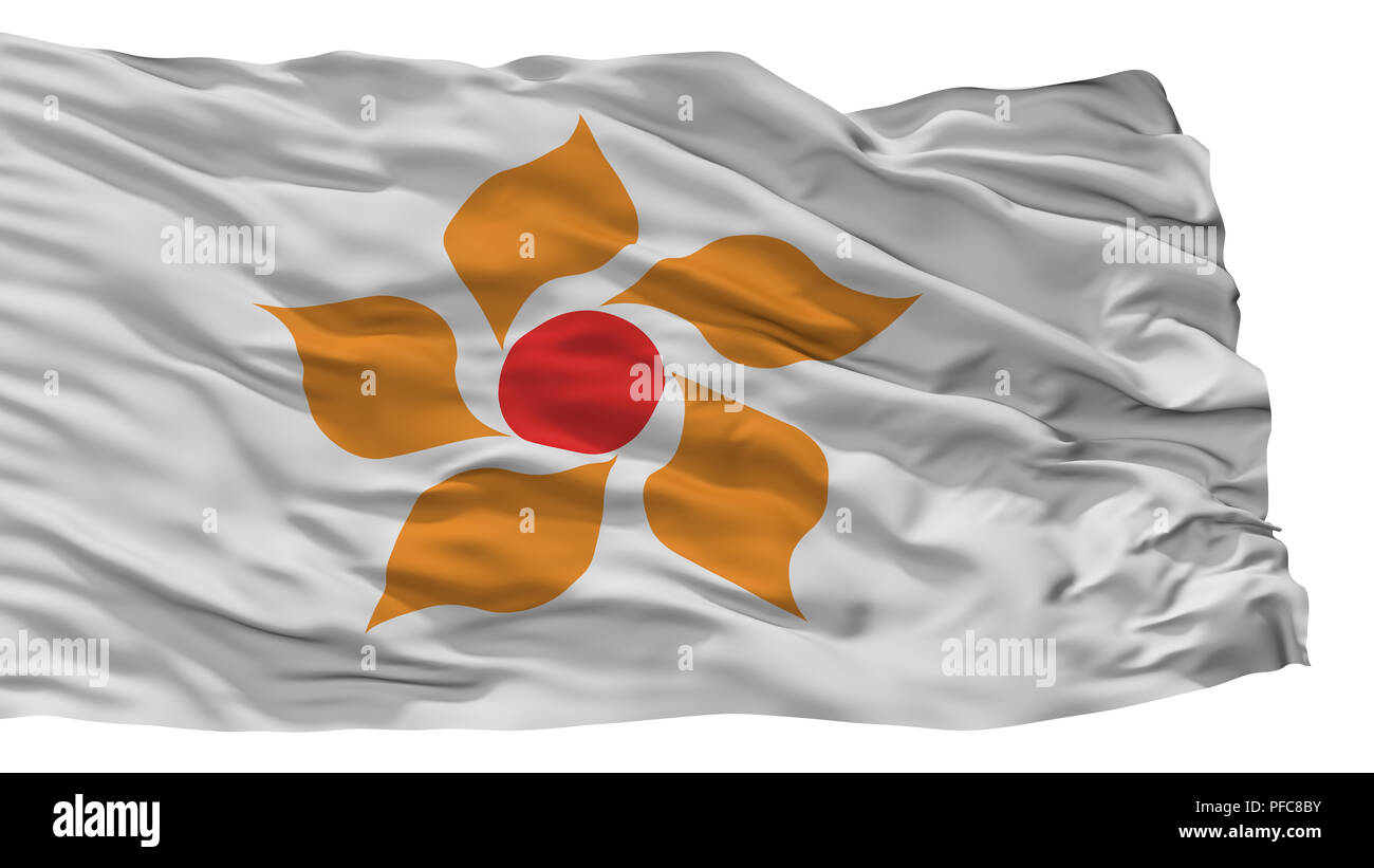 Nikko City Flag, Japan, Tochigi Prefecture, Isolated On White ...