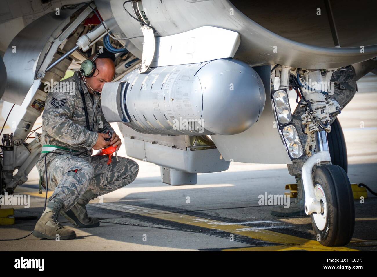 U.S. Air Force Tech. Sgt. Joseph Rice, a crew chief from the New Jersey ...