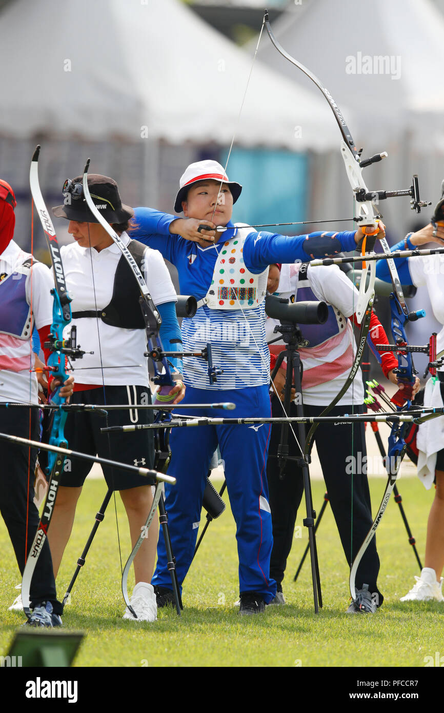 Jakarta, Indonesia. 21st Aug, 2018. Ayano Kato (JPN) Archery : Women's ...