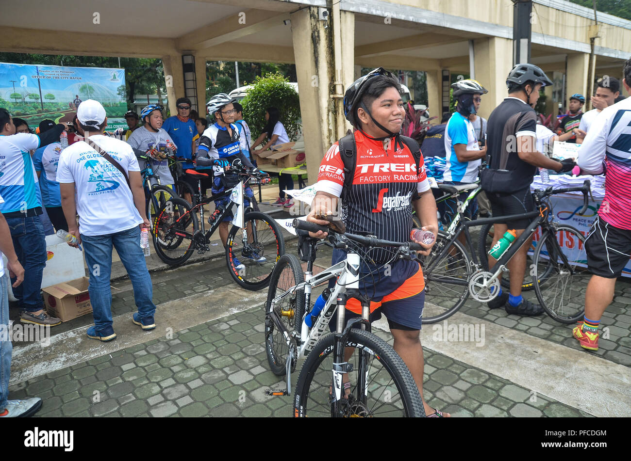 Quezon City, Philippines. 20th Aug, 2018. Participating bikers from ...