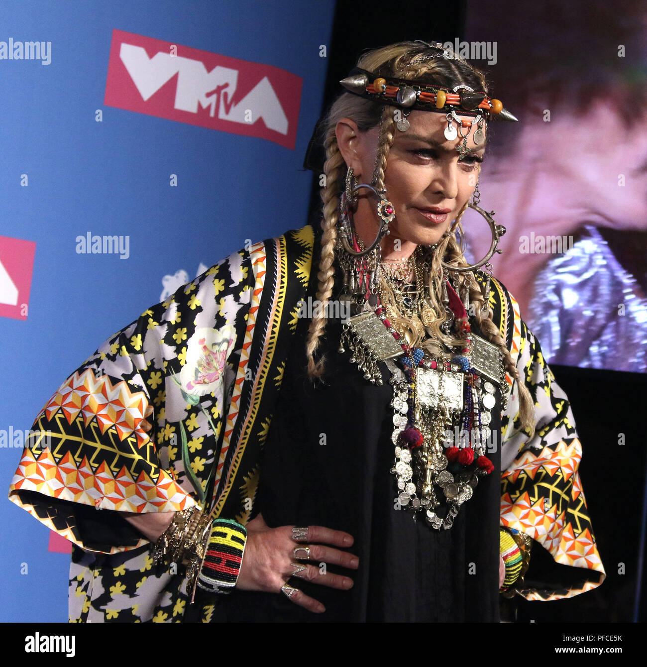 New York City, New York, USA. 20th Aug, 2018. Singer MADONNA poses for ...