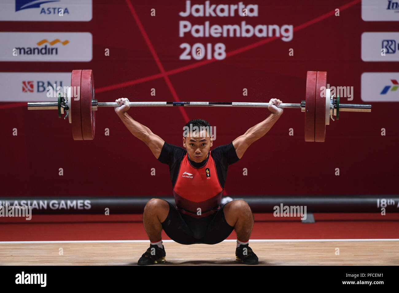 Jakarta, Indonesia. 21st Aug, 2018. Eko Yuli Irawan of Indonesia ...