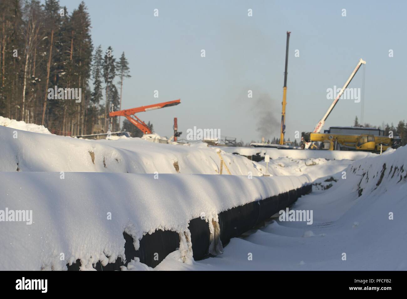 Russia. 21st Aug, 2018. Construction of the first kilometre of the Nord ...
