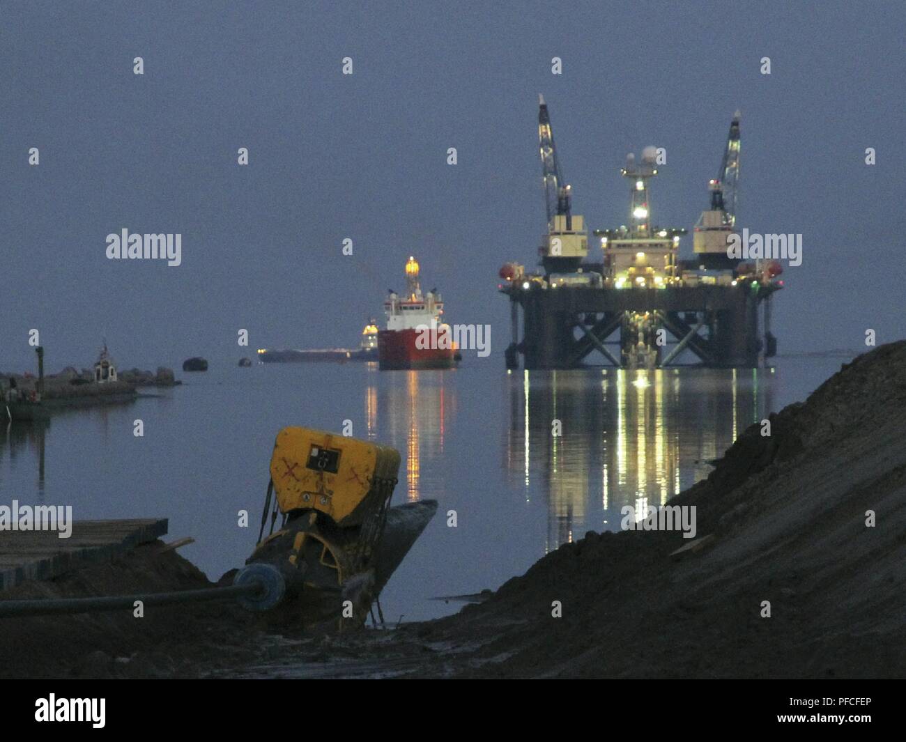 Russia. 21st Aug, 2018. Nord Stream construction at the Russian ...