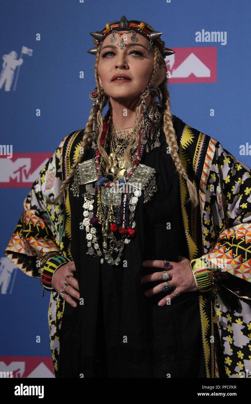 New York City, New York, USA. 20th Aug, 2018. Singer MADONNA poses for ...