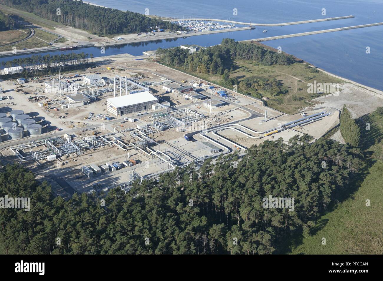 Russia. 21st Aug, 2018. The terminating point of the Nord Stream ...