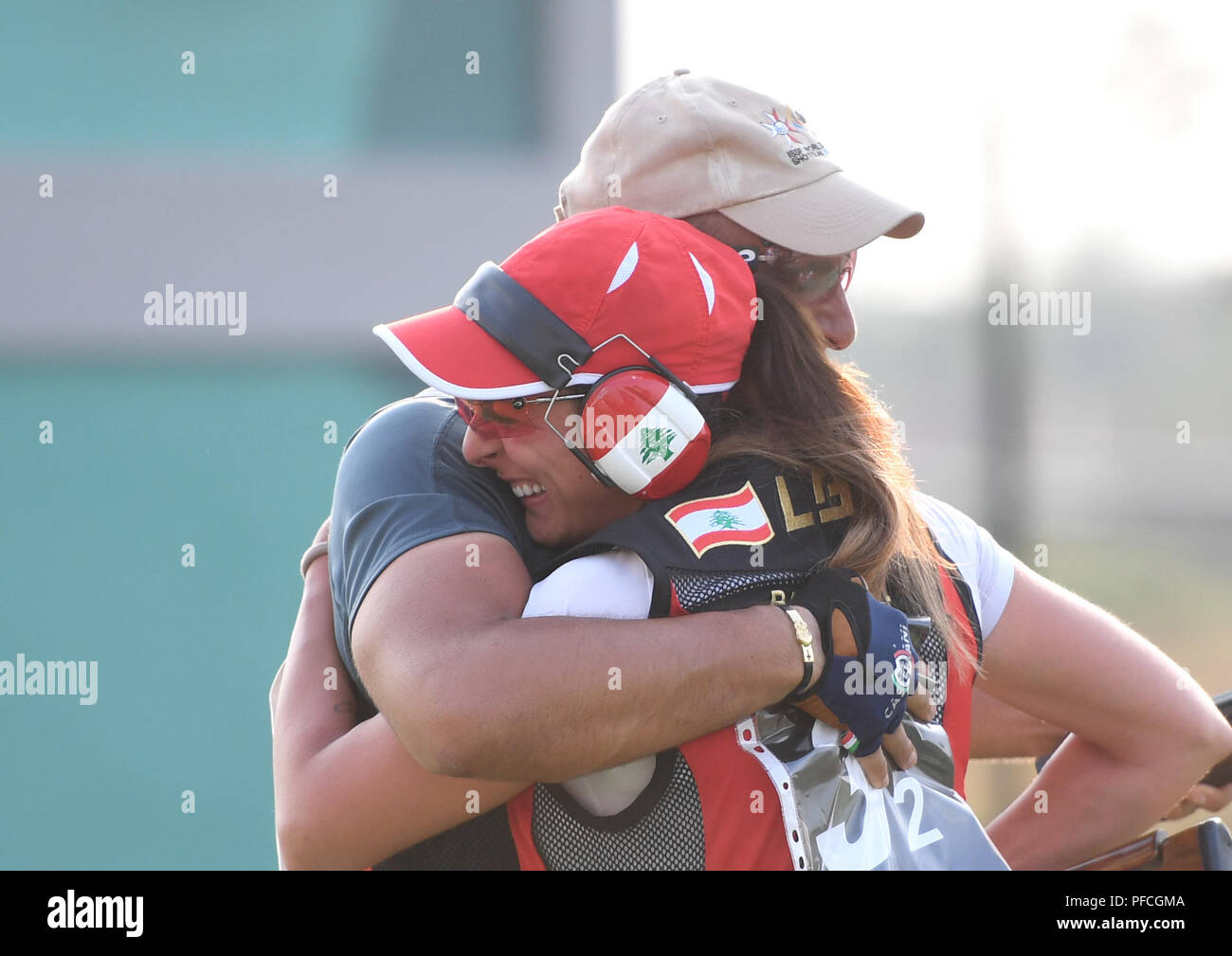 Palembang. 21st Aug, 2018. Ray Bassil (Front) and Alain Moussa of ...