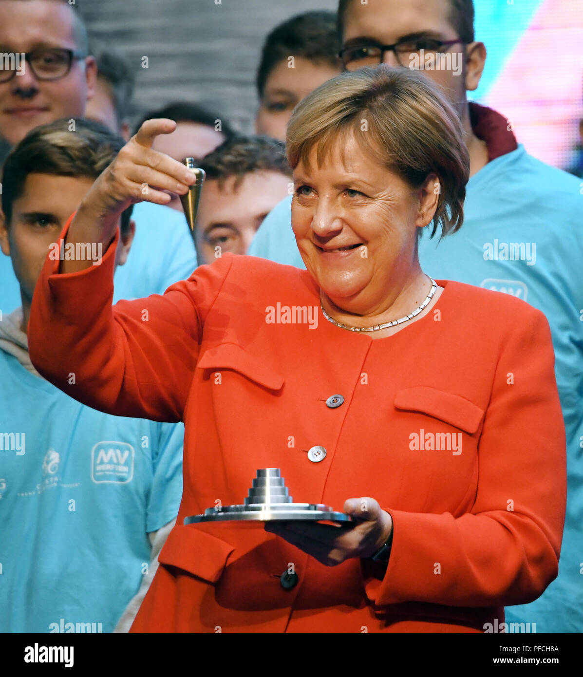 Stralsund, Germany. 21st August, 2018. German Chancellor Angela Merkel ...
