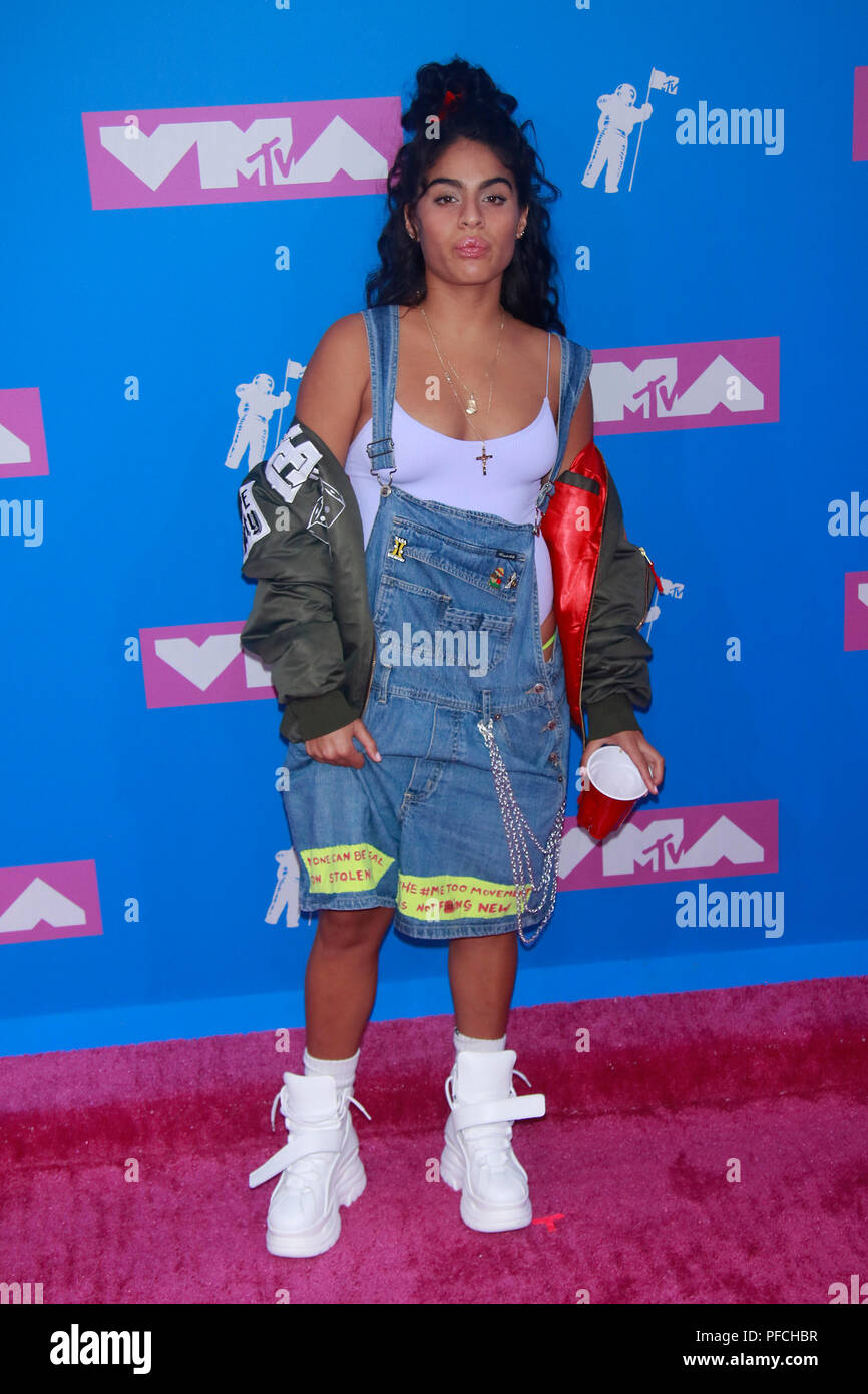 New York, NY, USA. 20th Aug, 2018. Jessie Reyez arriving at the 2018 ...