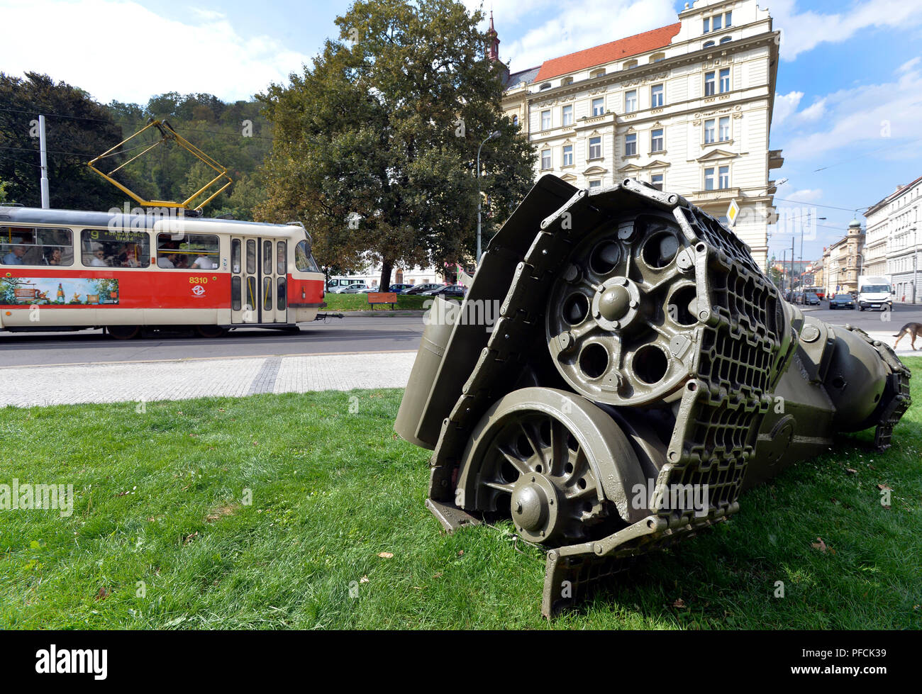 Prague, Czech Republic. 21st Aug, 2018. At the Kinski Square in Prague ...