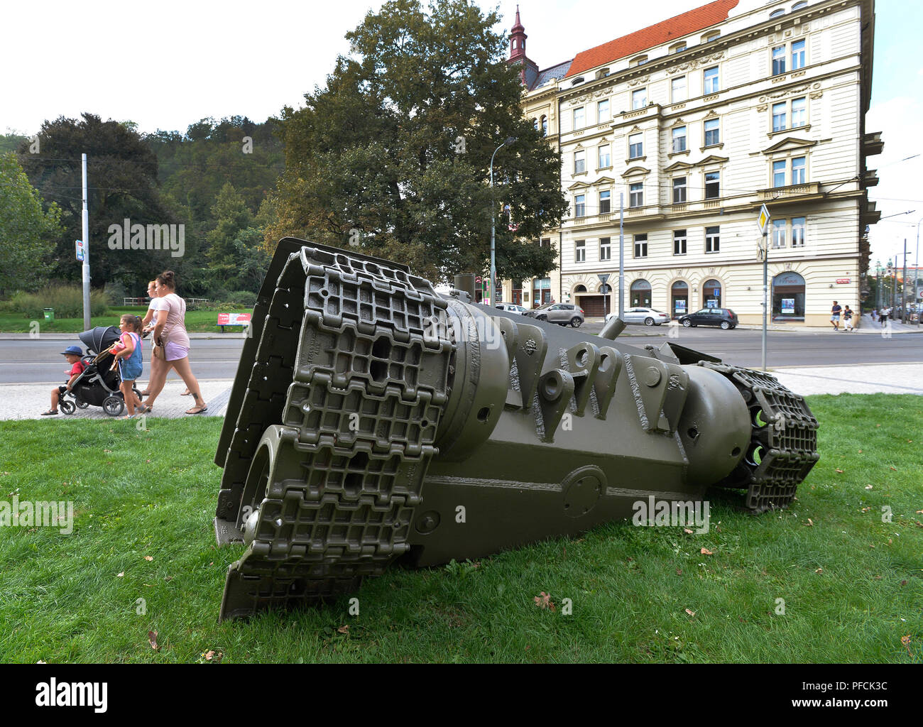 Prague, Czech Republic. 21st Aug, 2018. At the Kinski Square in Prague ...