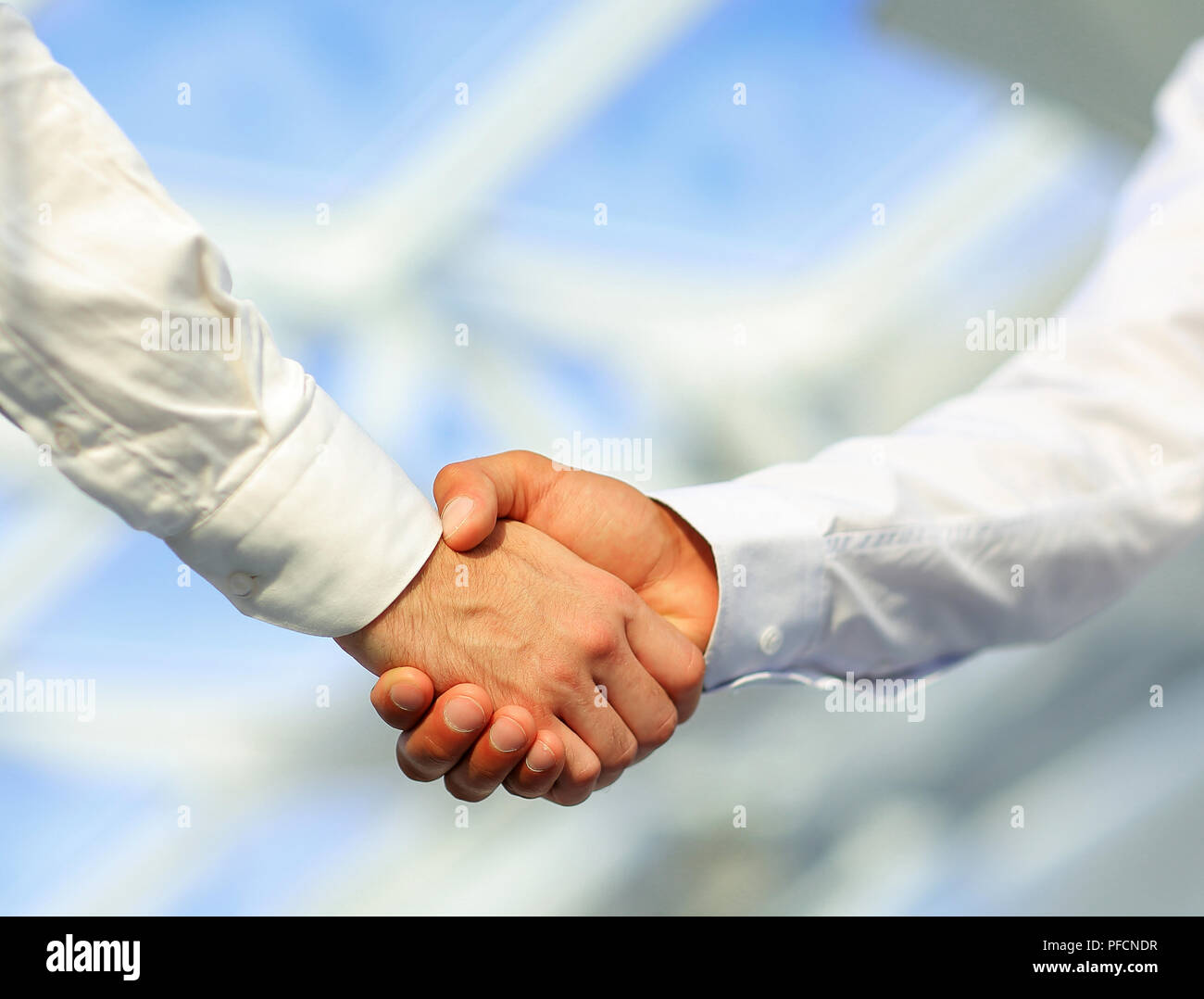 Close-up photo of handshake of two successful businessmen Stock Photo ...