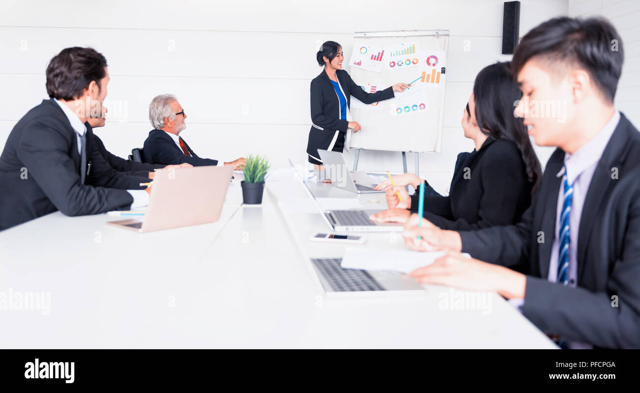 Personal development, coaching and training course for Business teamwork. Meeting and discussing ...