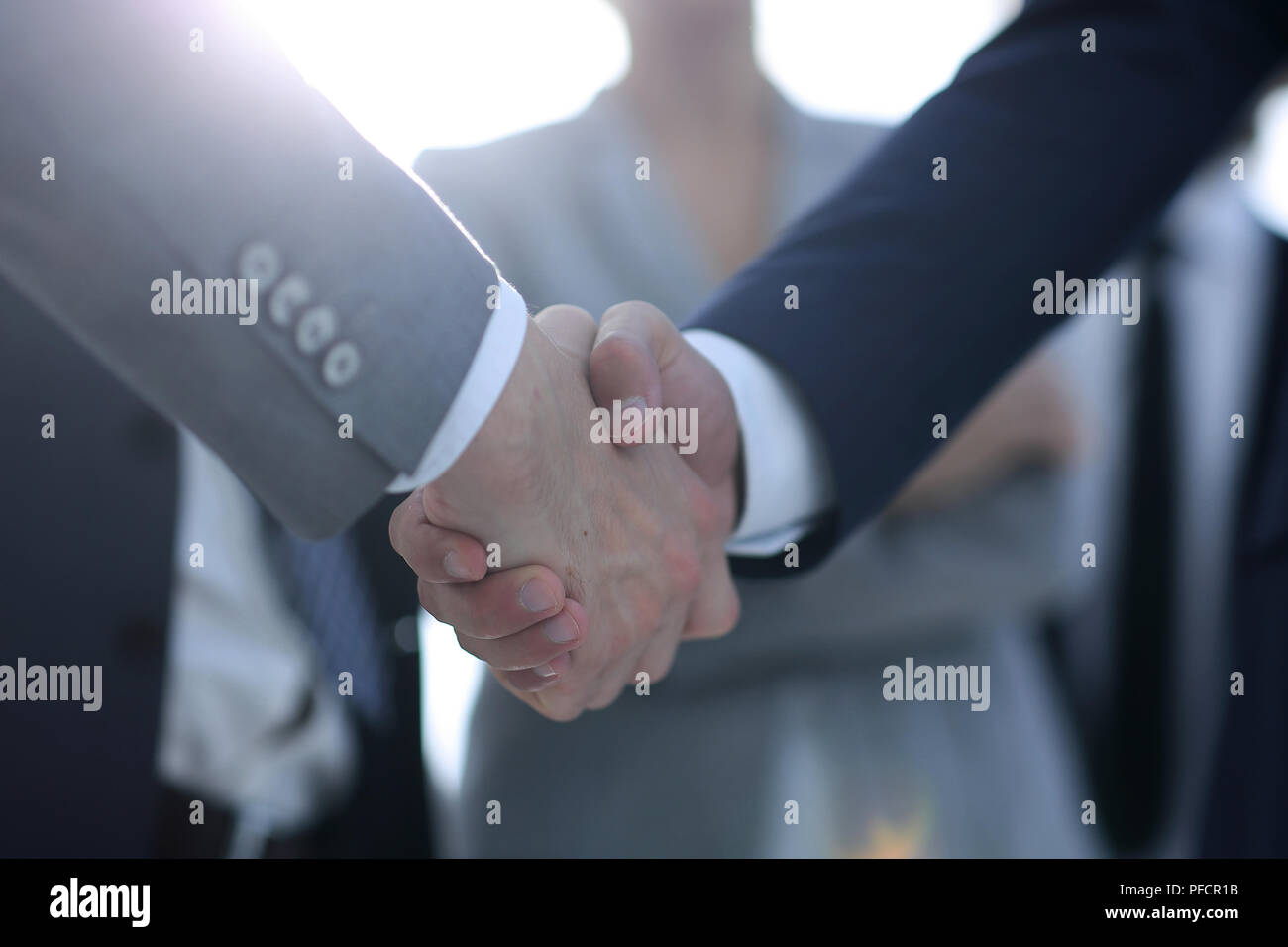 background image of handshake of business people Stock Photo - Alamy
