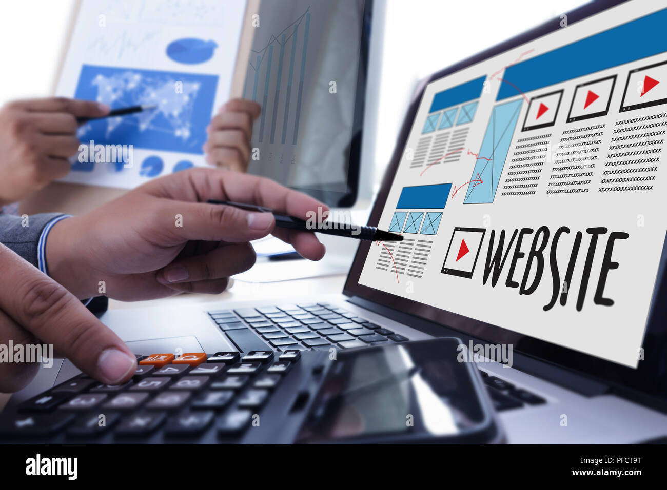 Web Design layout sketch drawing Software Media WWW and Graphic Layout ...