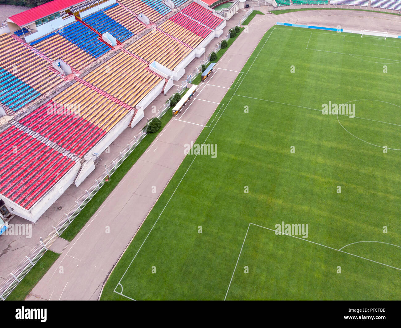 Empty football pitch stadium hi-res stock photography and images - Alamy