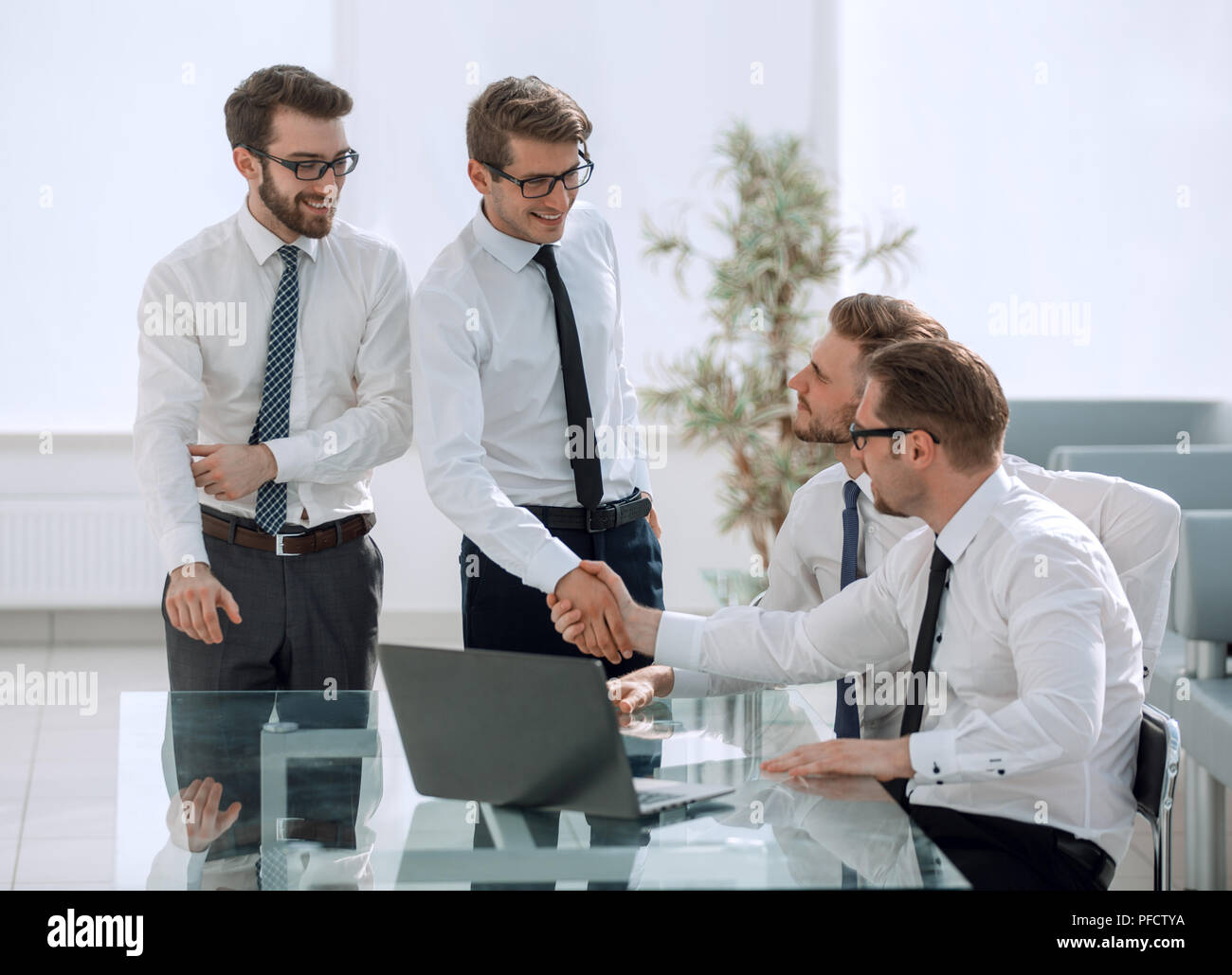 professional business team in the workplace in the office Stock Photo ...