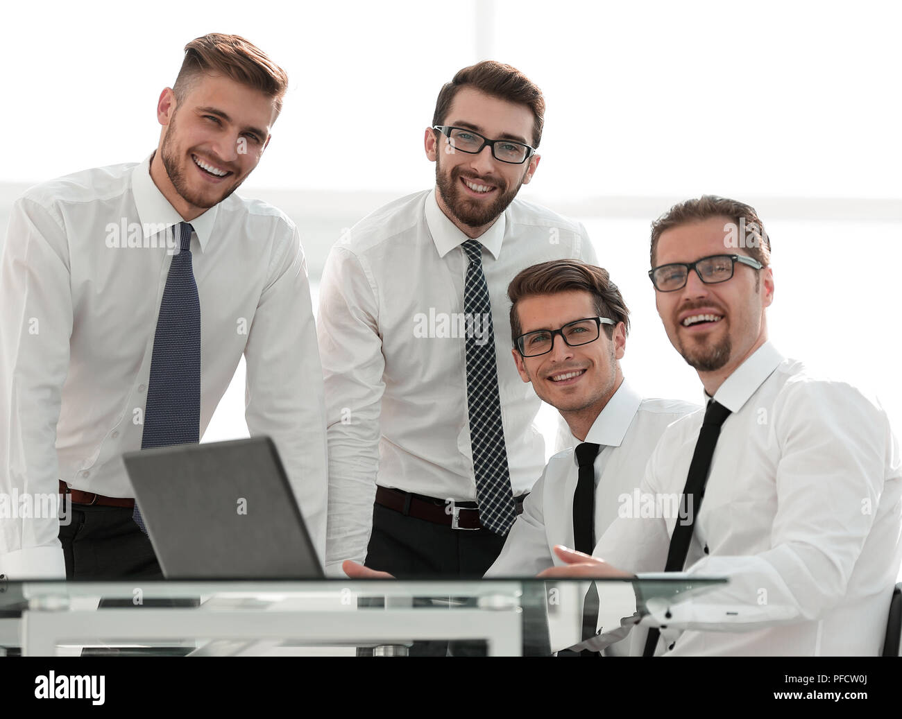professional business team in the workplace in the office Stock Photo ...