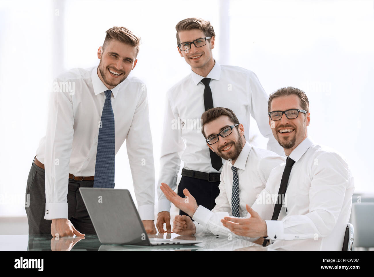 professional business team in the workplace in the office Stock Photo ...