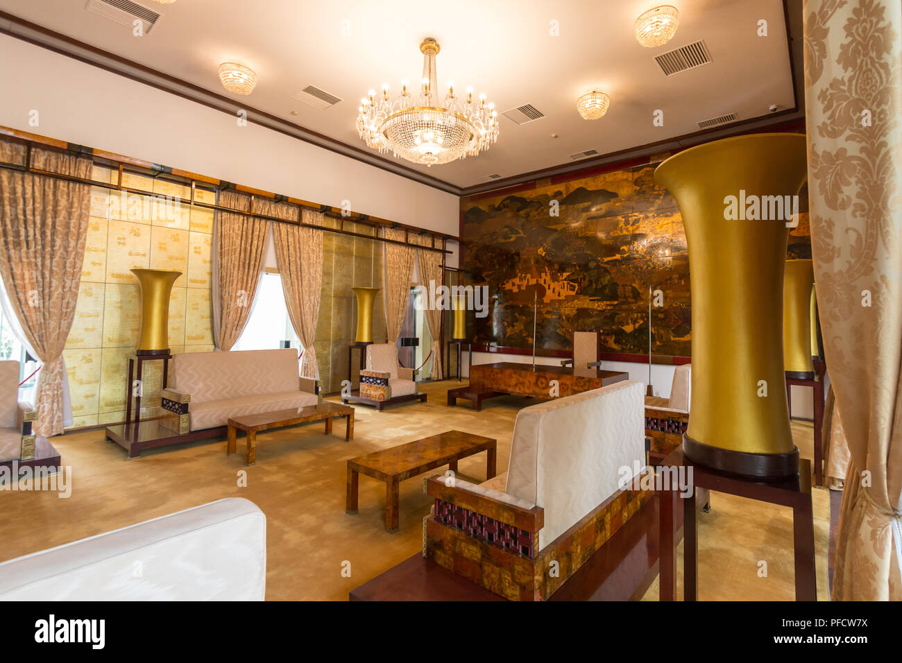 Elaborately furnished rooms used for state and diplomatic functions ...