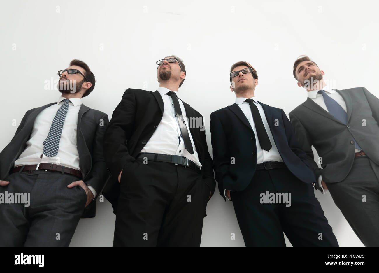 group of serious business people standing together Stock Photo - Alamy