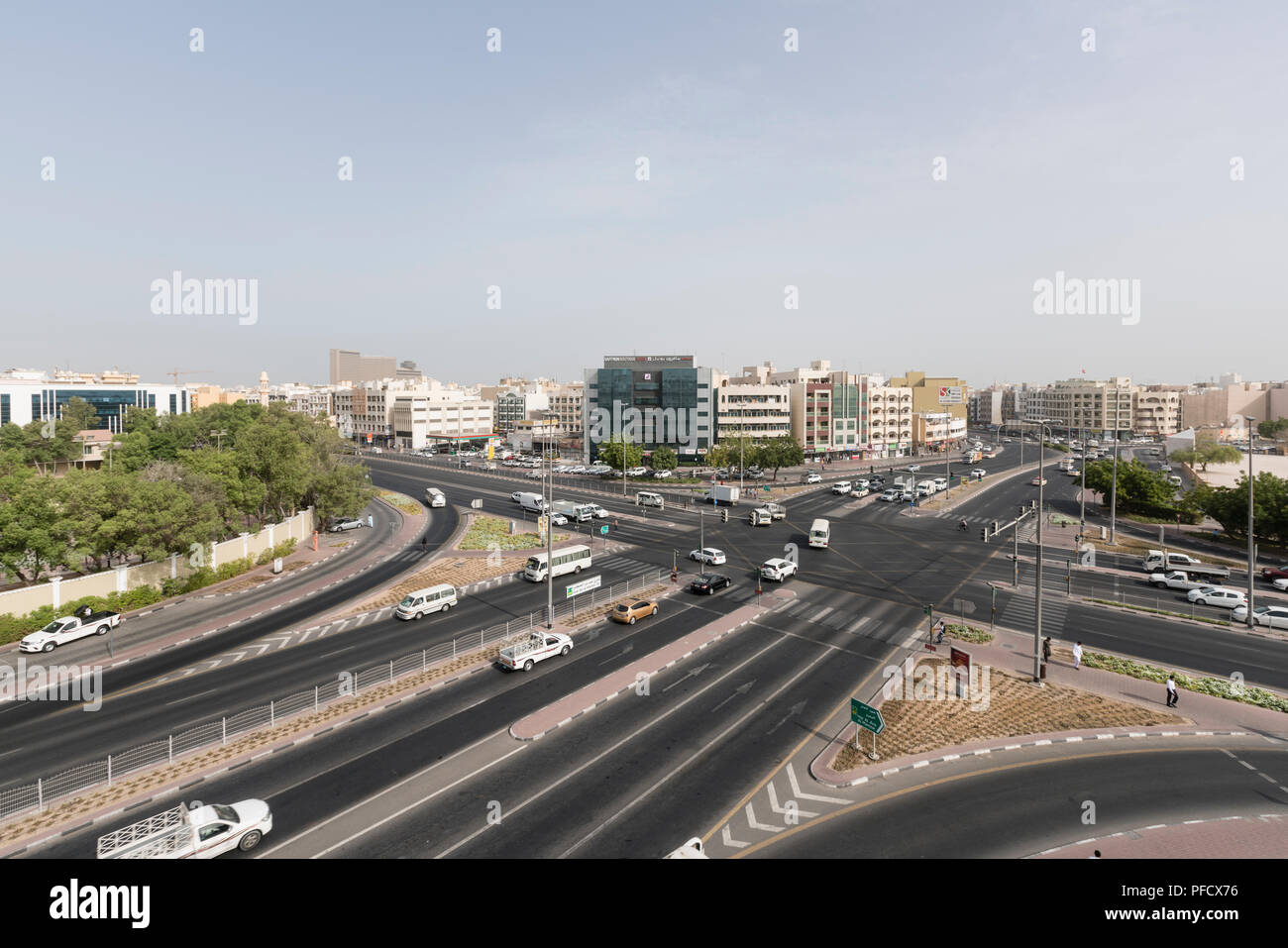 The Bujr Nahar intersection in Deira in Dubai, United Arab Emirates ...