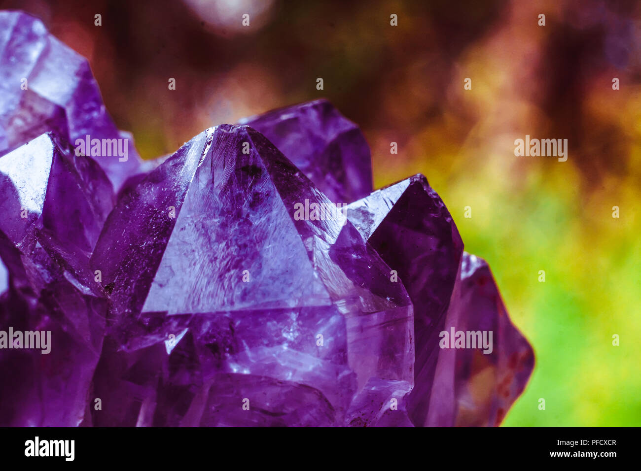 Crystal Stone macro mineral surface, purple rough amethyst quartz ...