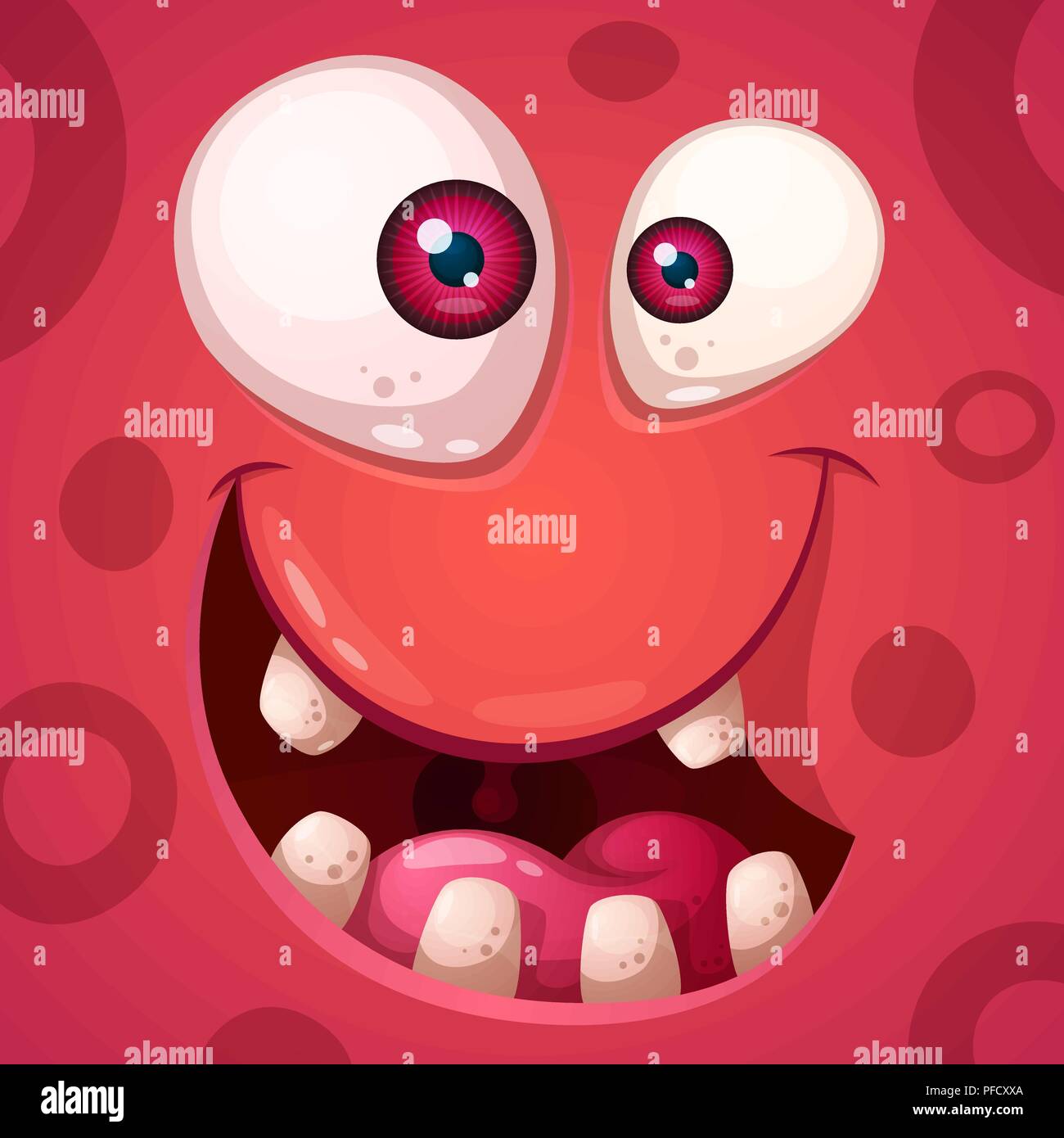 Funny, cute, crazy monster characters. Halloween illustration Stock ...