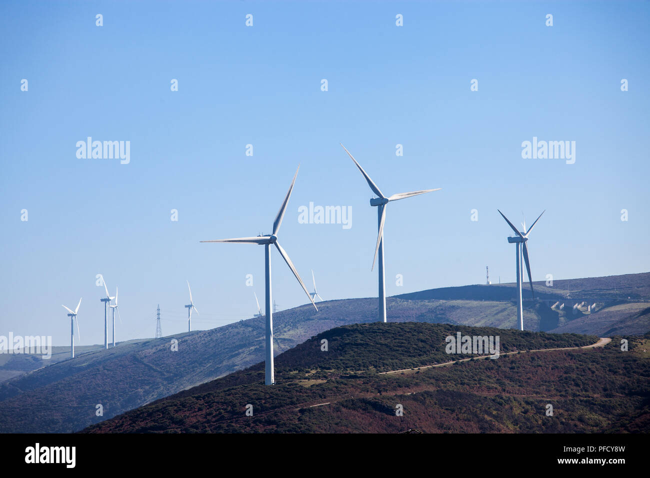 Wind power turbine station Stock Photo - Alamy