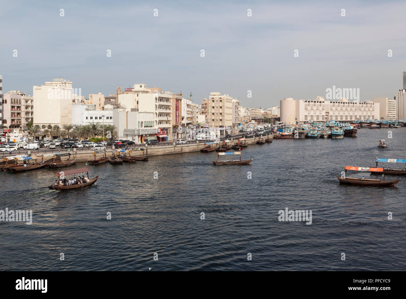 Abra boats on the Dubai Creek, UAE Stock Photo - Alamy