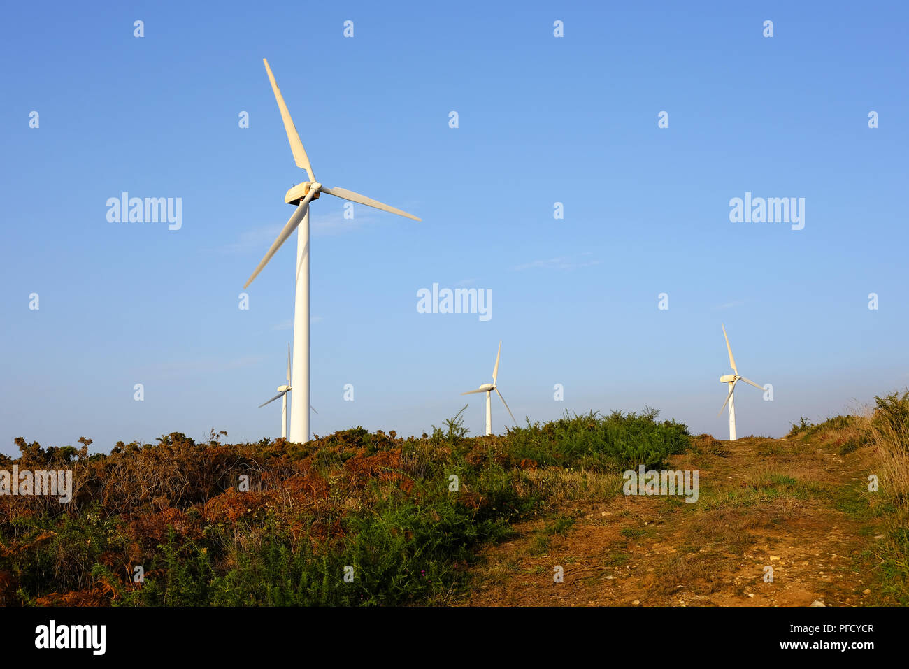 Wind power turbine station Stock Photo - Alamy