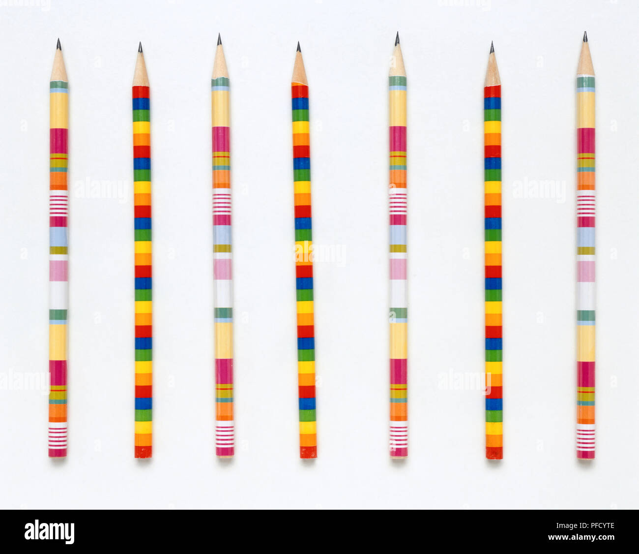 Striped pencils hi-res stock photography and images - Alamy