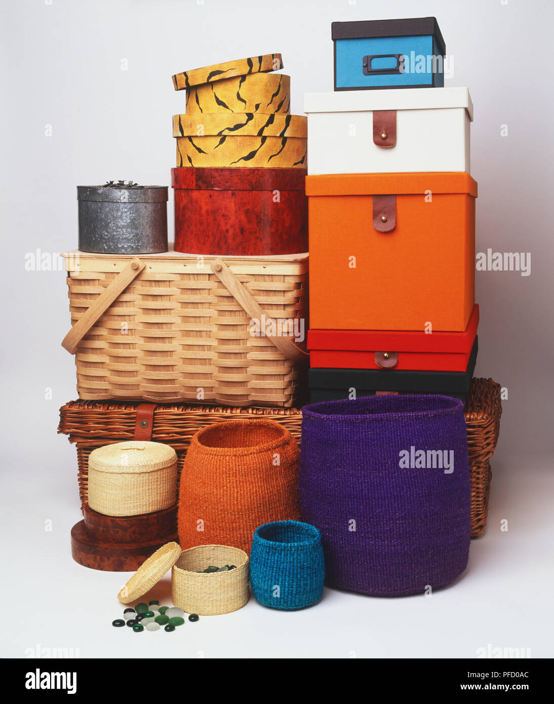 Assorted baskets hi-res stock photography and images - Alamy