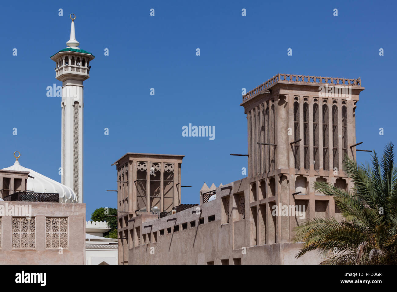 A windtower, also known as a windcatcher or barjeel in Arabic, in the ...